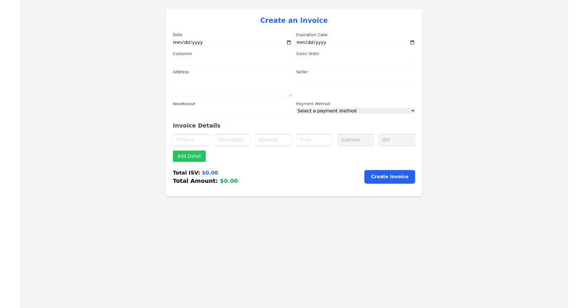 Feature- Rich Invoice Creator - Free Html, Tailwind Component