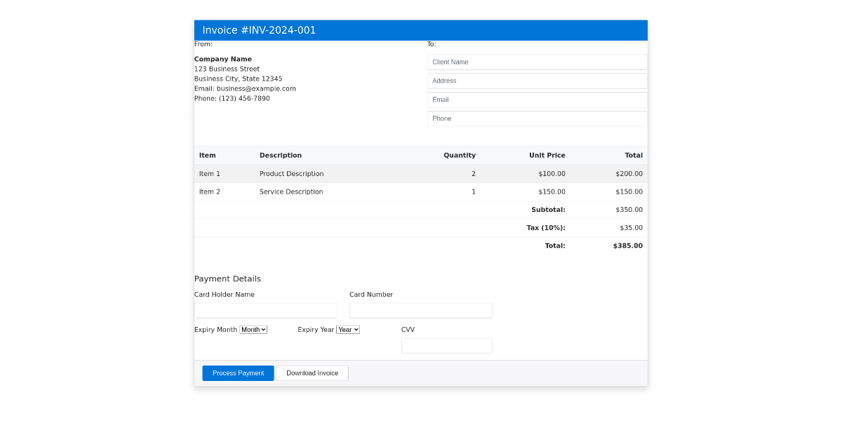 Responsive Checkout Form - Free Html, Bootstrap Component
