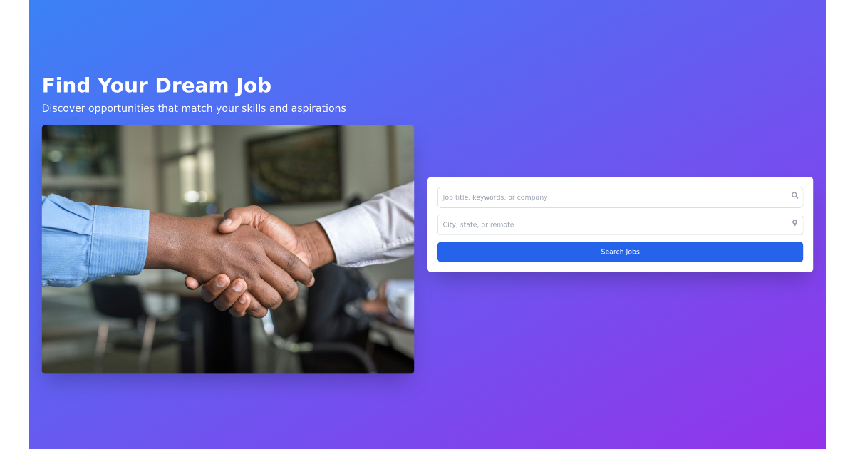 Job Search Platform - Free React, Tailwind Component