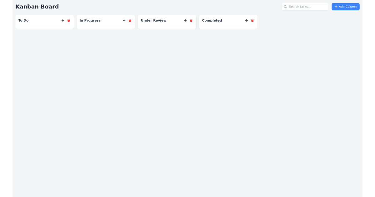 Tailwind React Kanban Board Component