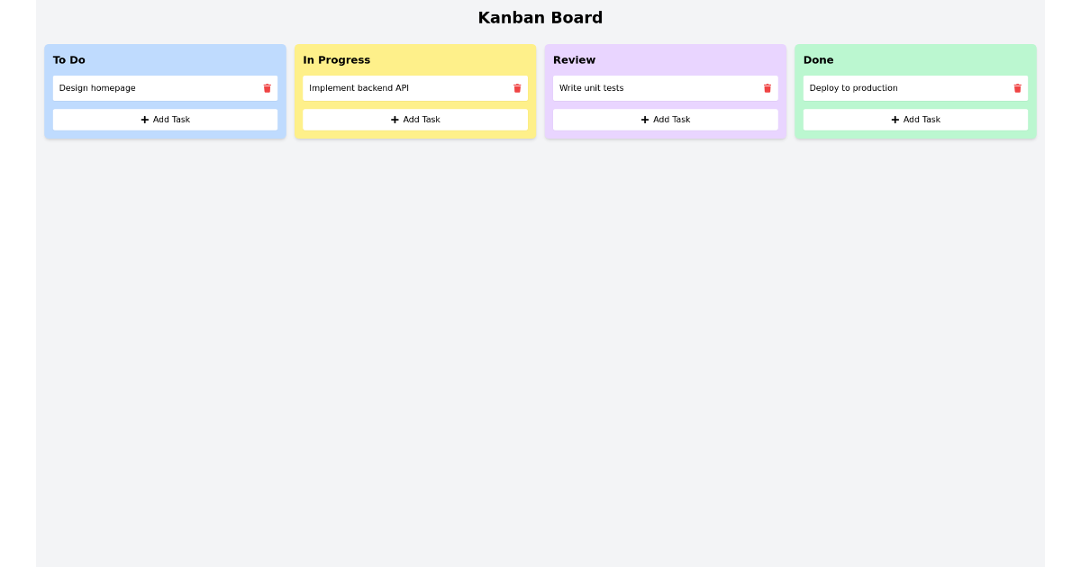 Initial Columns - Free React, Tailwind Component