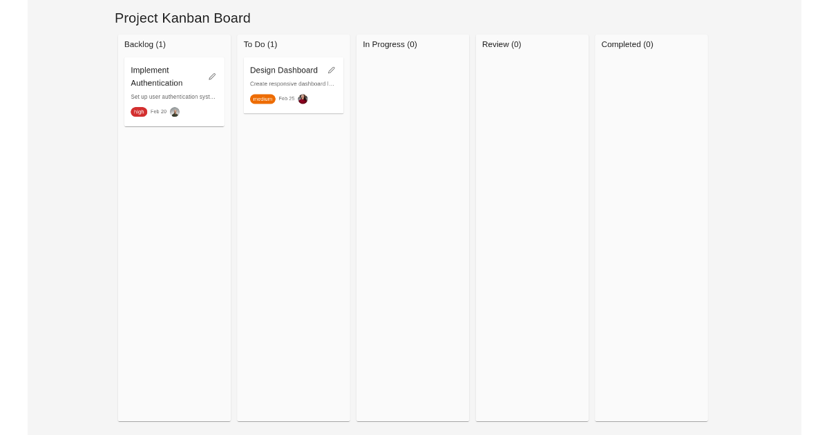 Create a Drag-and-Drop Kanban Board in React with MUI