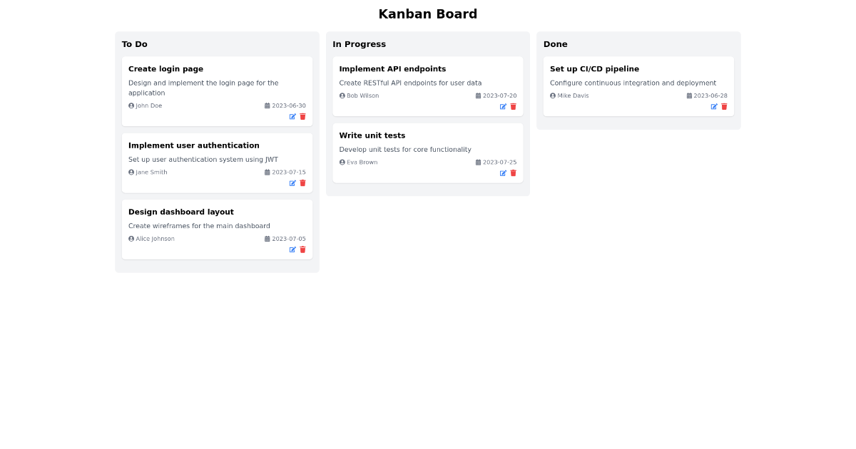 Initial Data - Free React, Tailwind Component