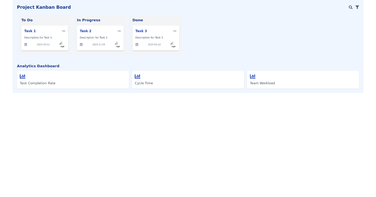 Kanban Management System - Free React, Tailwind Component