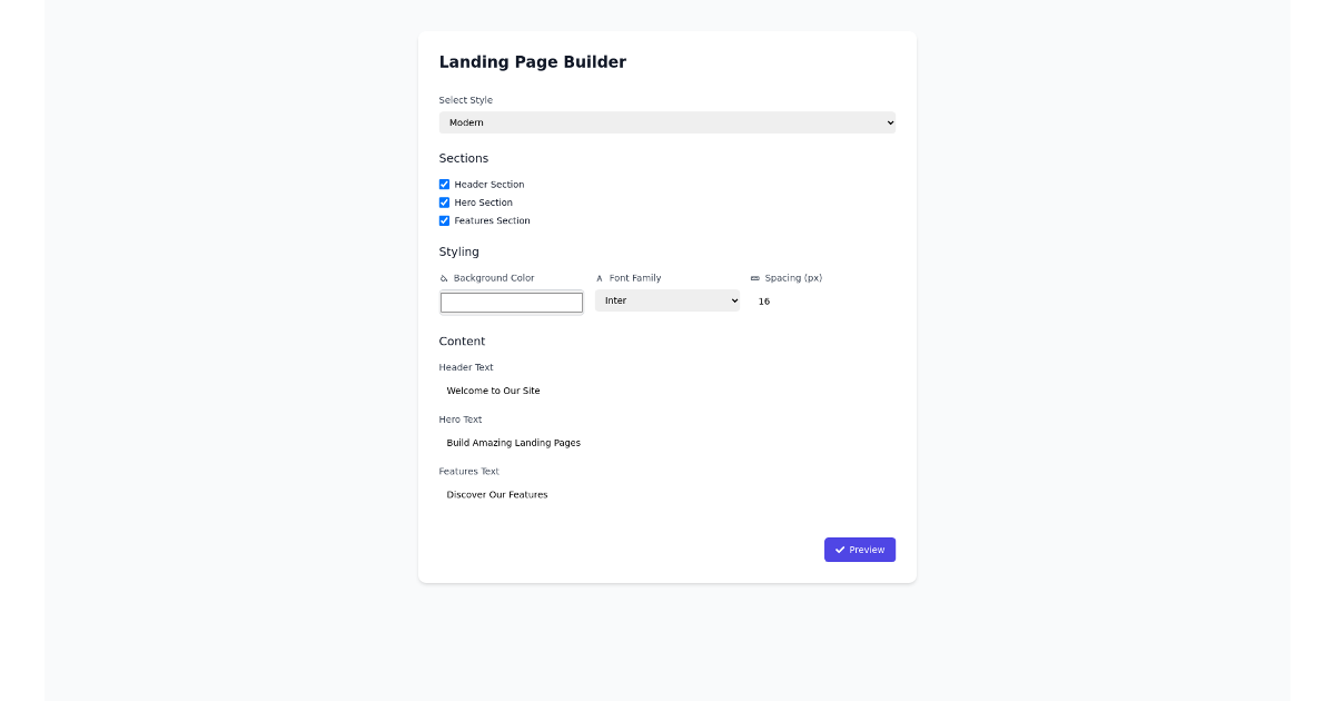 Style Selector - Free React, Tailwind Component