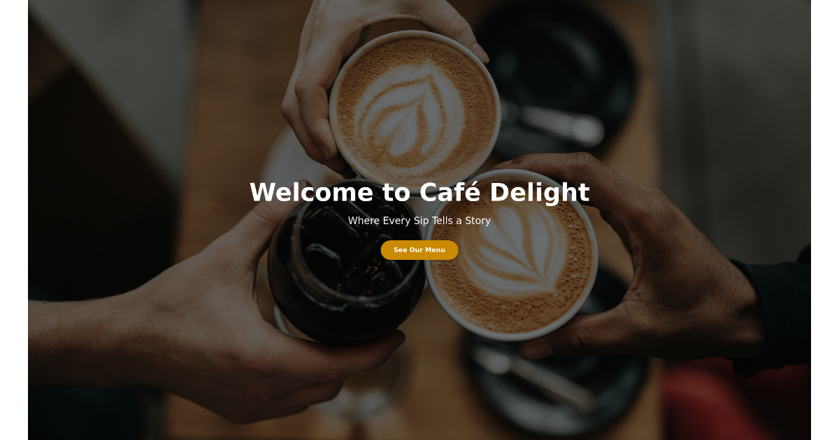Cafe Landing - Free React, Tailwind Component