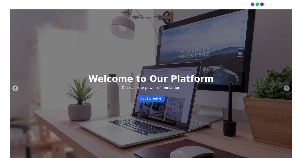 Interactive Landing Page - Free React, Tailwind Component