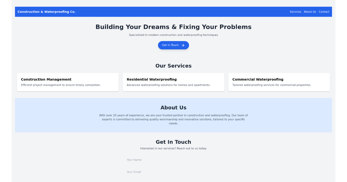 Landing Page - Free React, Tailwind Component