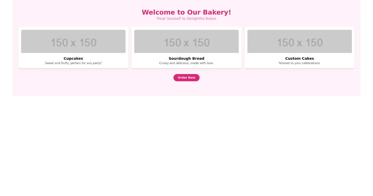 Bakery Homepage - Free React, Tailwind Component