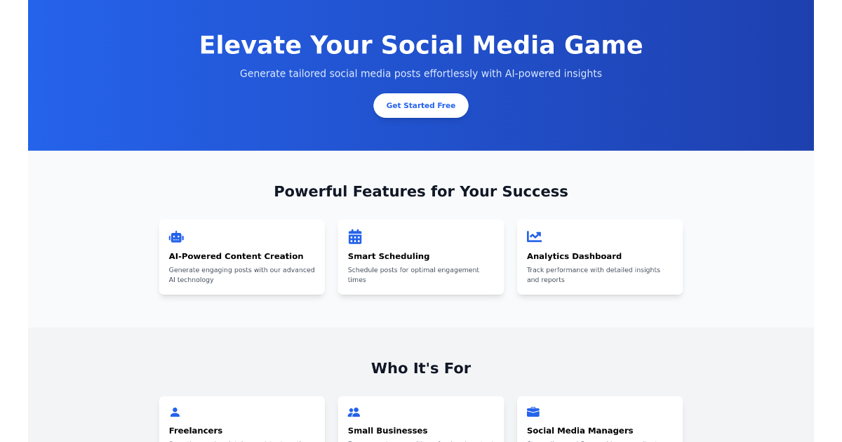 Landing Page - Free React, Tailwind Component