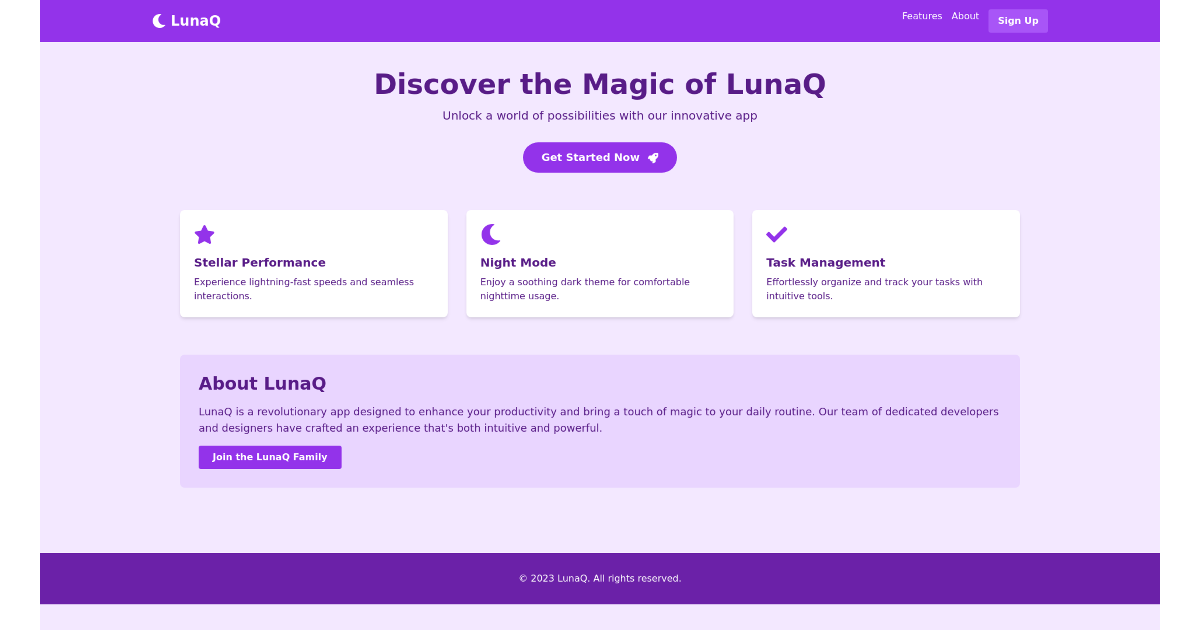 Landing Page - Free React, Tailwind Component