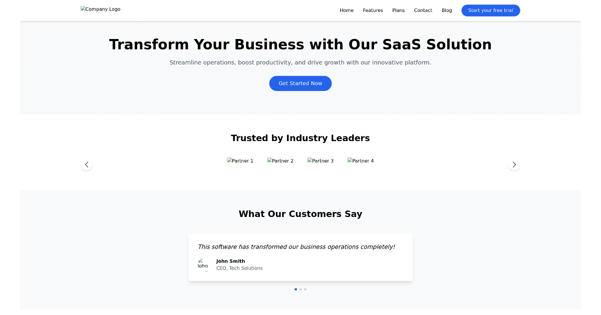 Landing Page - Free React, Tailwind Component