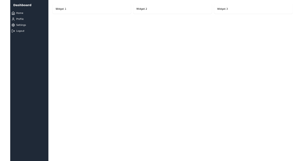 Sidebar Layout - Free React, Tailwind Component