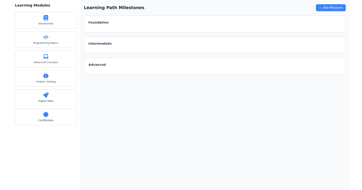 Learning Path View - Free React, Tailwind Component