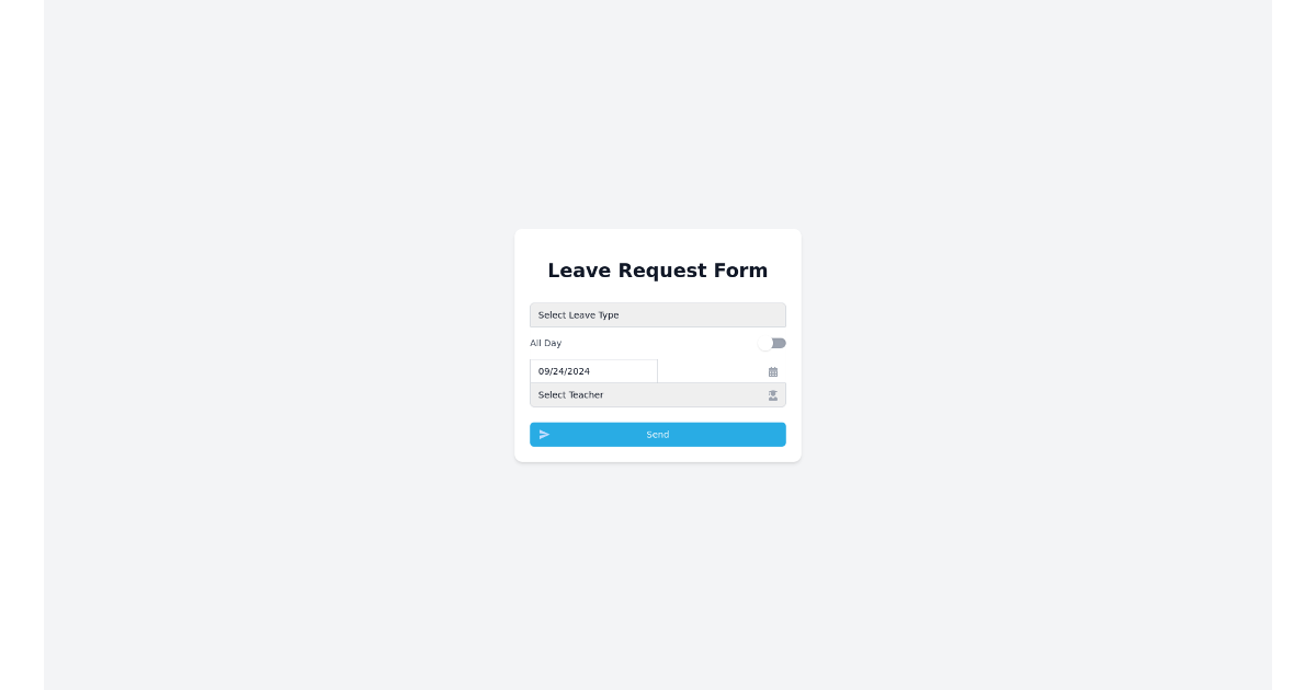 Leave Form - Free React, Tailwind Component