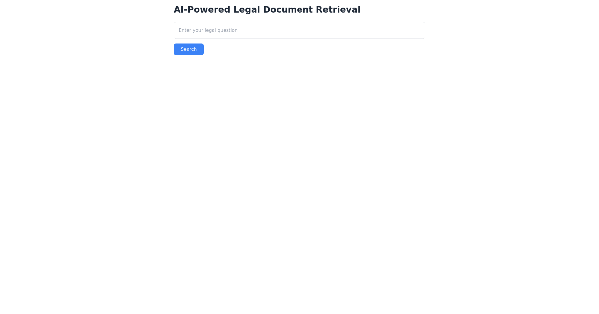 Legal Document Retrieval - Free React, Tailwind Component
