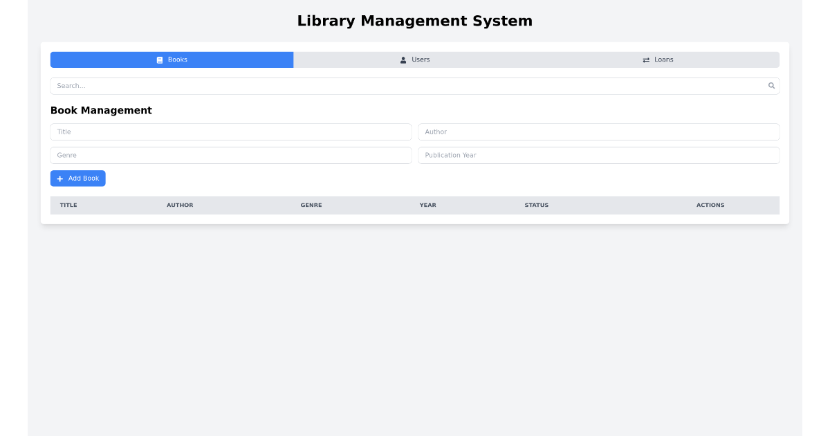 Library Management System - Free React, Tailwind Component