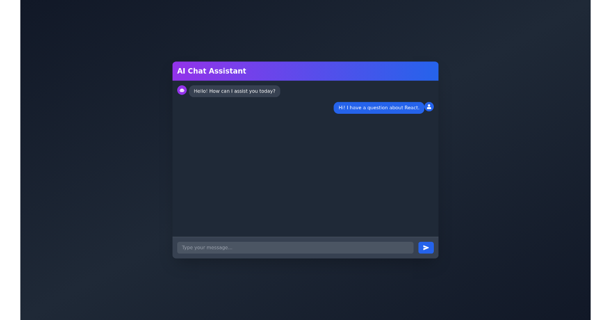 A I Chat Panel - Free React, Tailwind Component