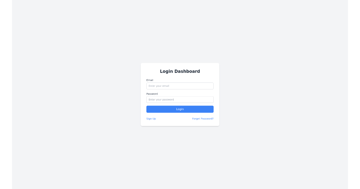 Login Dashboard Component - Free Html, Tailwind Component