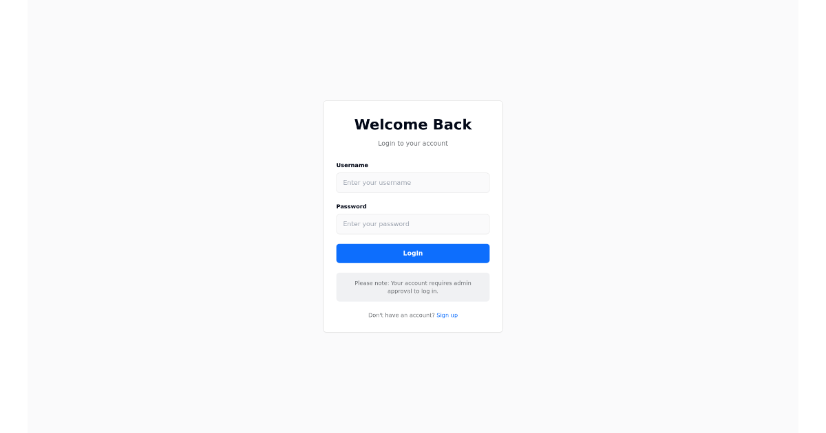 Admin Approval Login - Free Html, Tailwind Component
