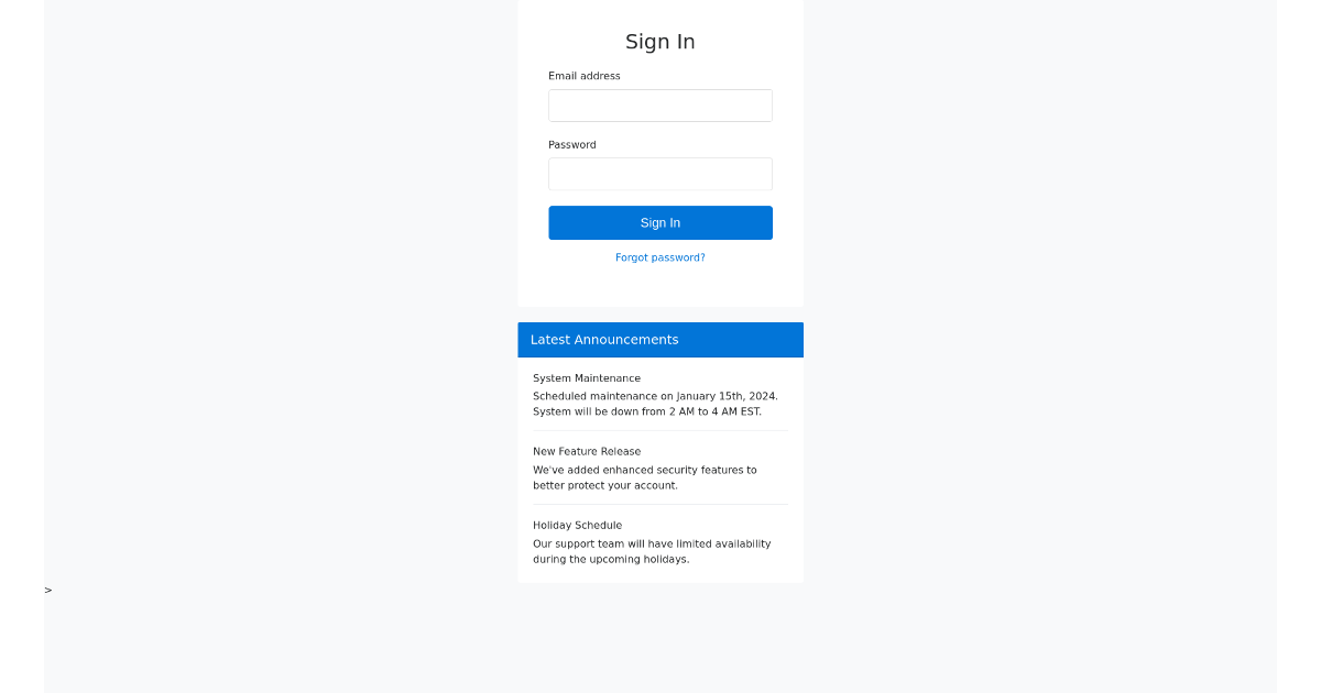 Modern Sign in Portal - Free Html, Bootstrap Component