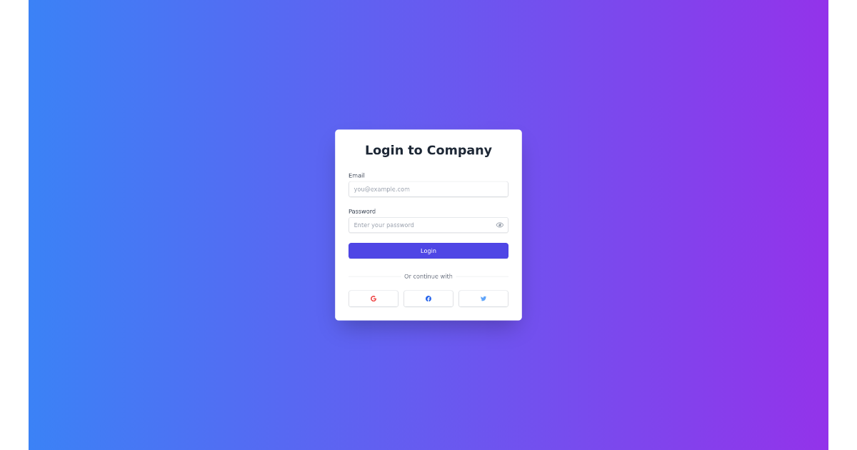 Modern Login Form - Free Html, Tailwind Component