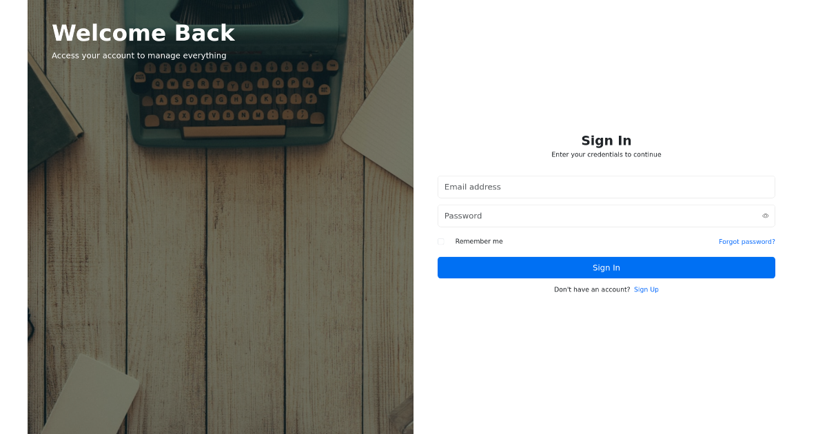 Sales Login Form - Free Html, Bootstrap Component