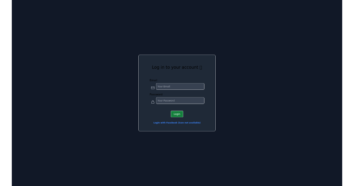React Login Page with Dark Green Theme | Tailwind UI