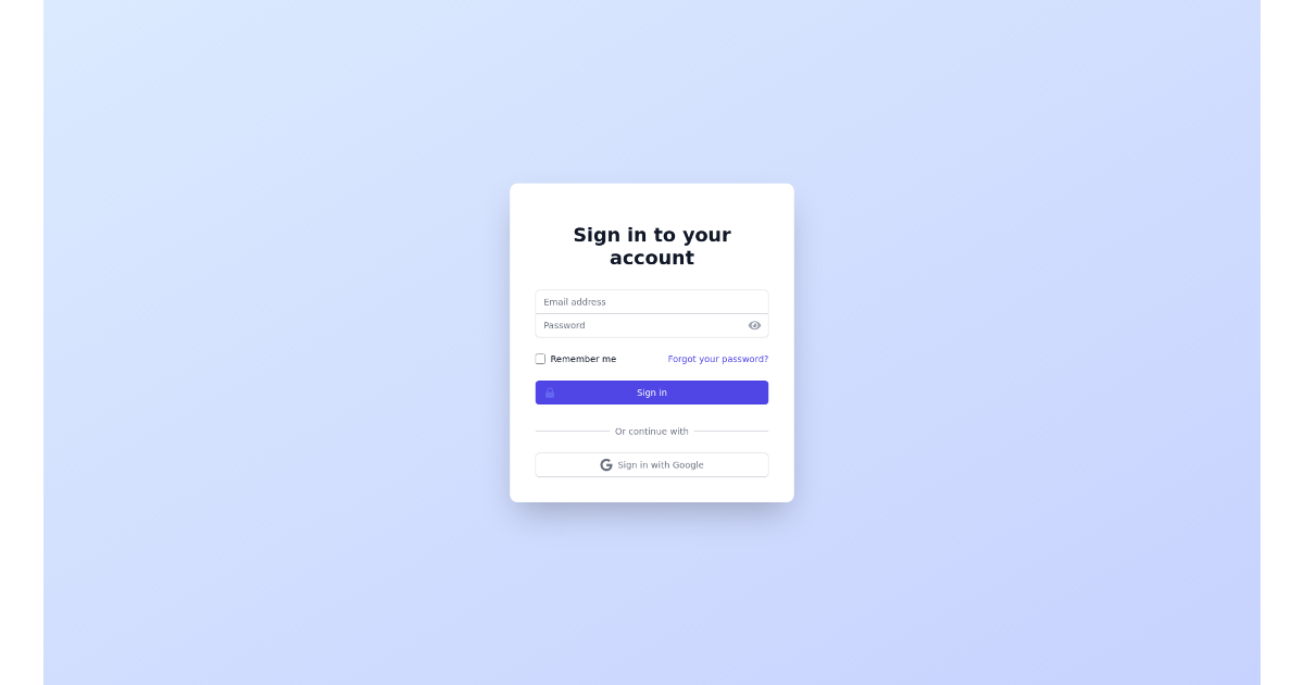 React Login Page with Google Sheet | Tailwind CSS
