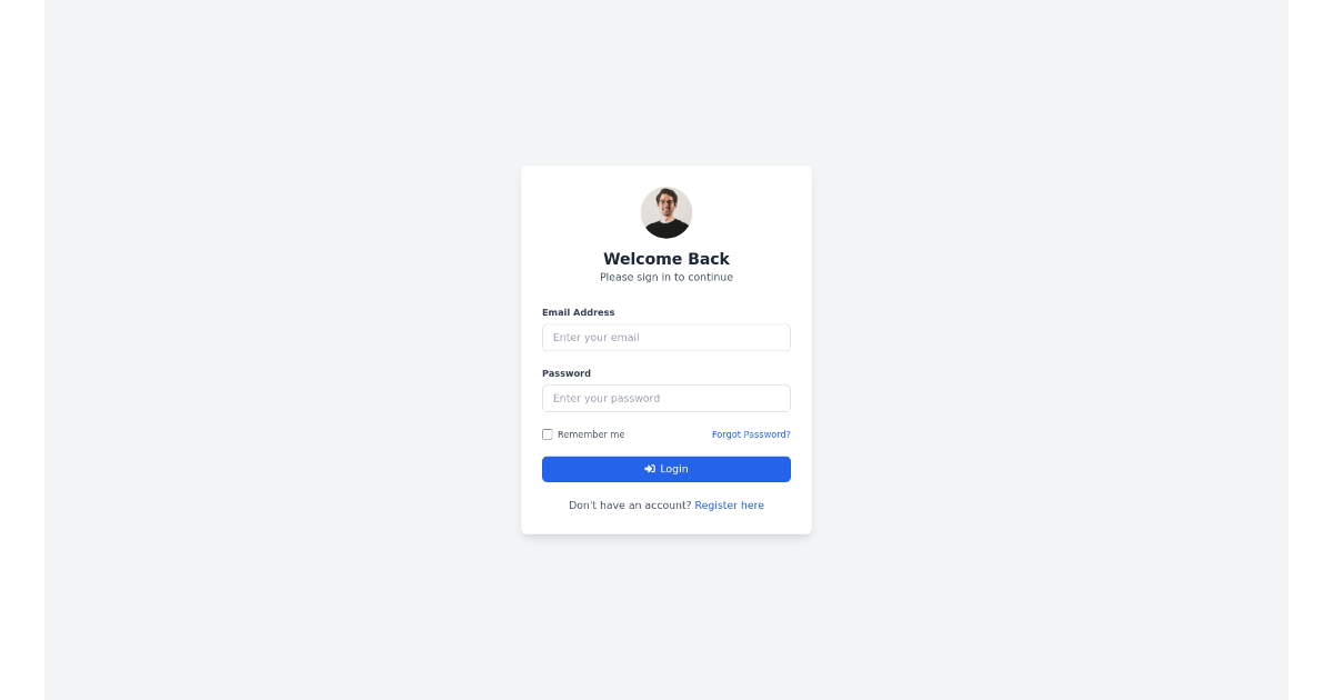 Authentication Forms - Free Html, Tailwind Component