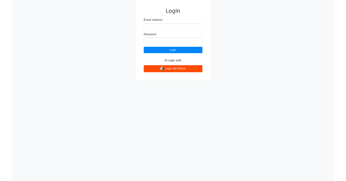 Strava Login Form - Free Html, Bootstrap Component