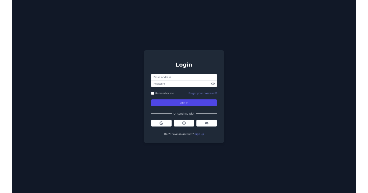 Login Register Box - Free React, Tailwind Component