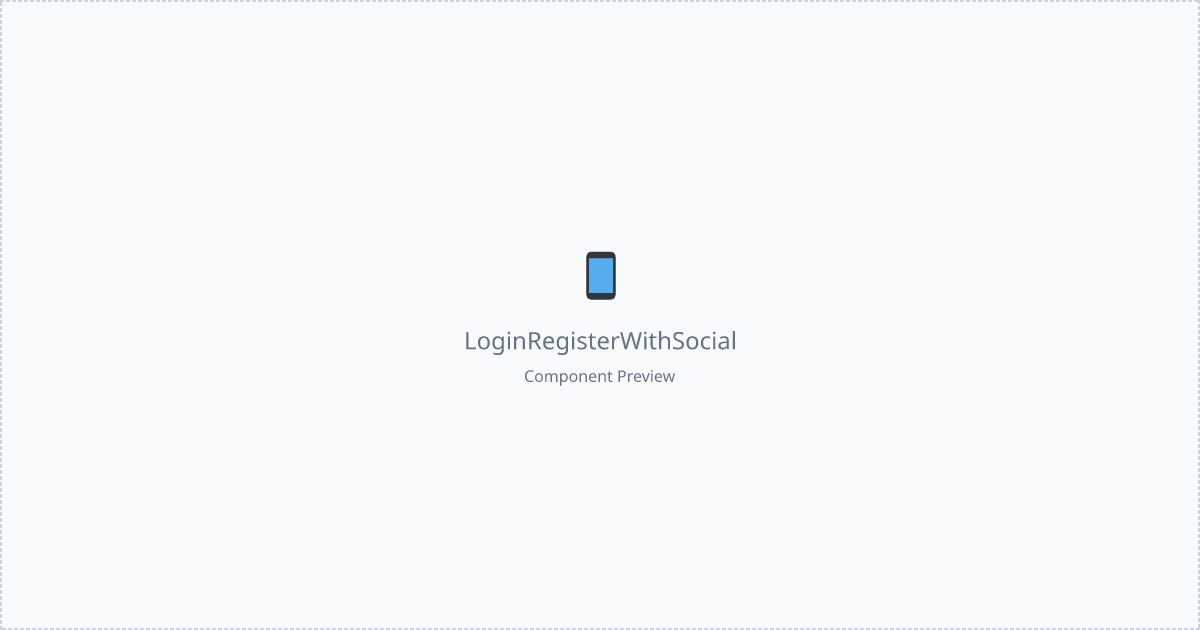 Login Register With Social - Free React, Mui Component