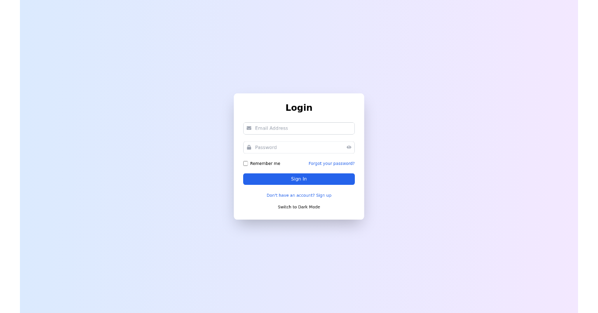 Auth Page - Free React, Tailwind Component