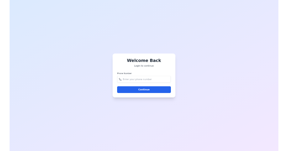 Phone Login - Free React, Tailwind Component