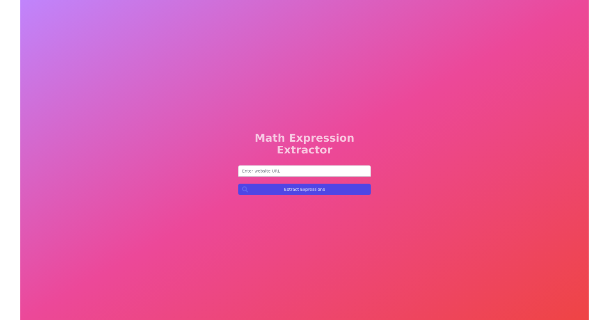 Math Expression Extractor - Free React, Tailwind Component