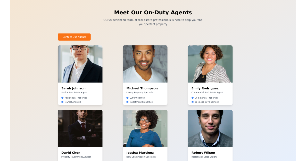 Agent Section - Free React, Tailwind Component