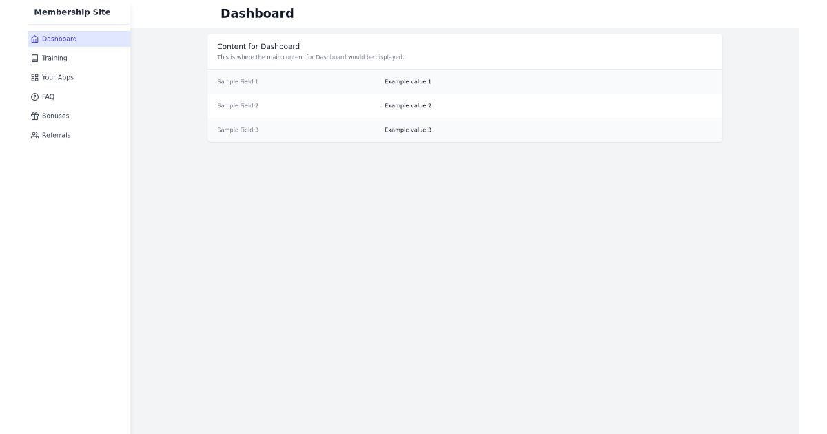 Dashboard Layout - Free React, Tailwind Component