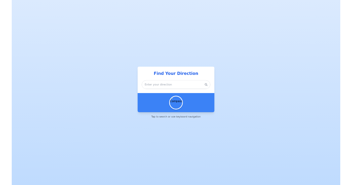 Direction Search - Free React, Tailwind Component
