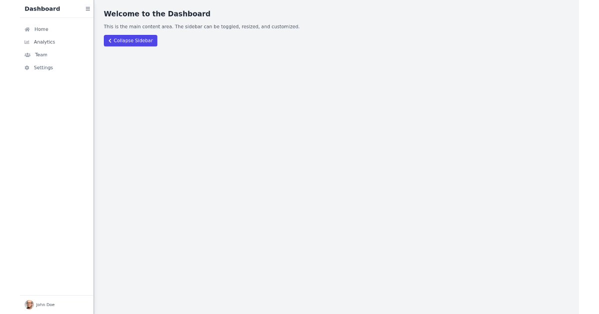 Feature- Rich Sidebar - Free Html, Tailwind Component