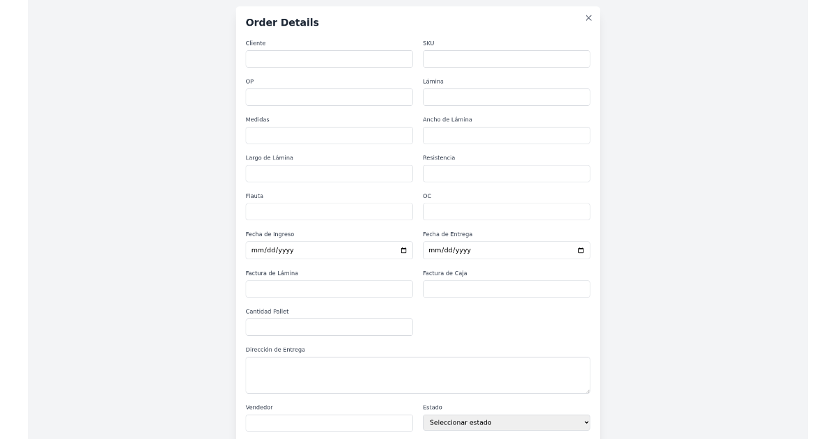 Order Details Modal - Free Html, Tailwind Component