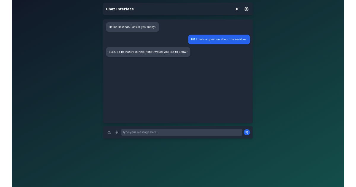Chat Interface - Free React, Tailwind Component