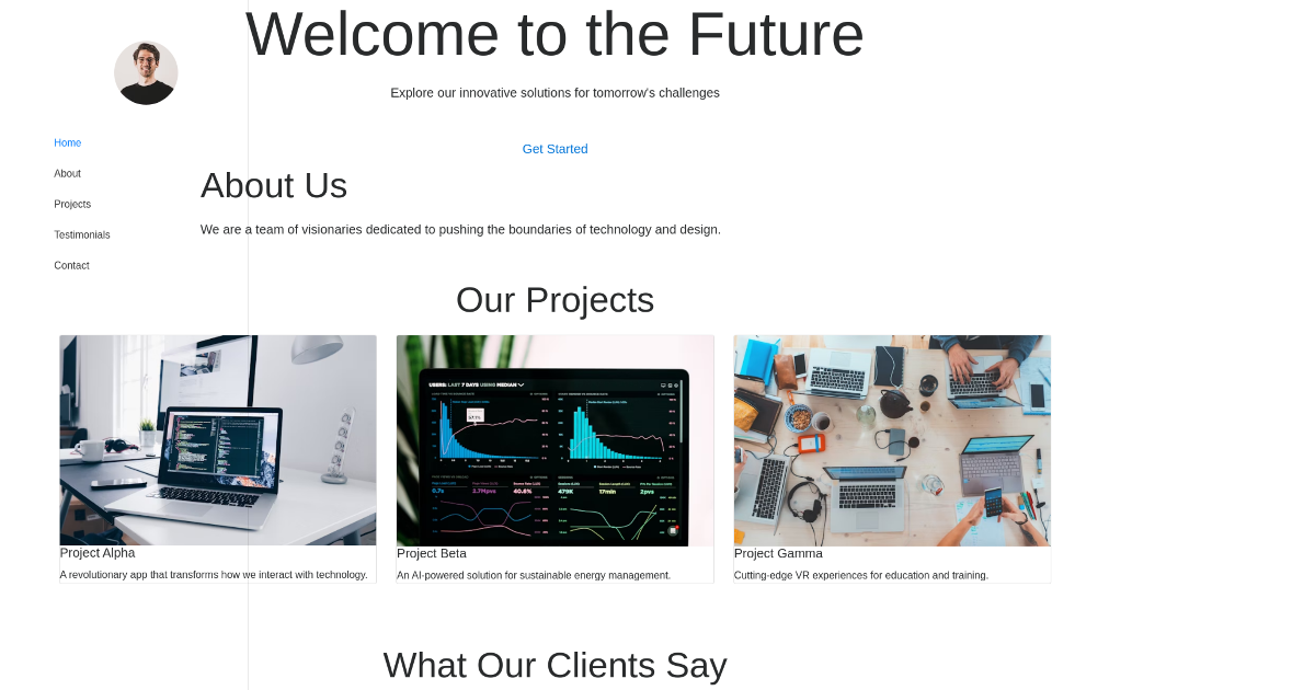 Dark Theme Website Free Html Bootstrap Component
