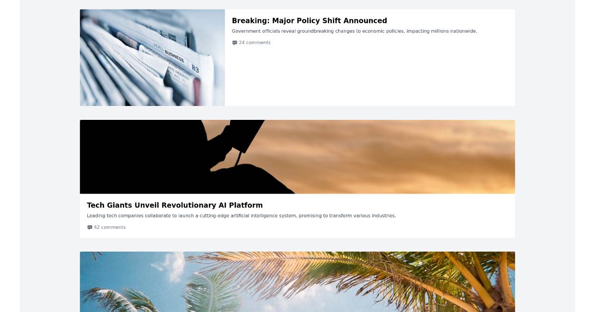 Modern News Layout - Free Html, Tailwind Component