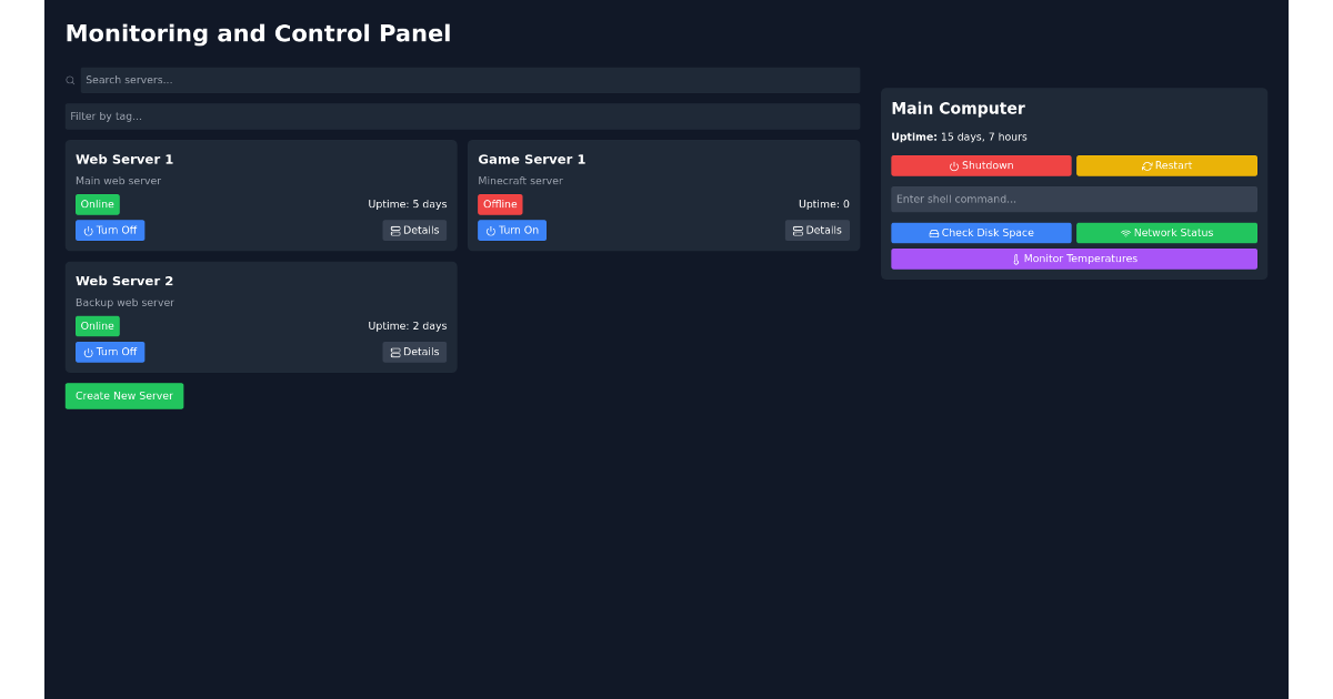 Create a Powerful Monitoring and Control Panel with React and Tailwind CSS