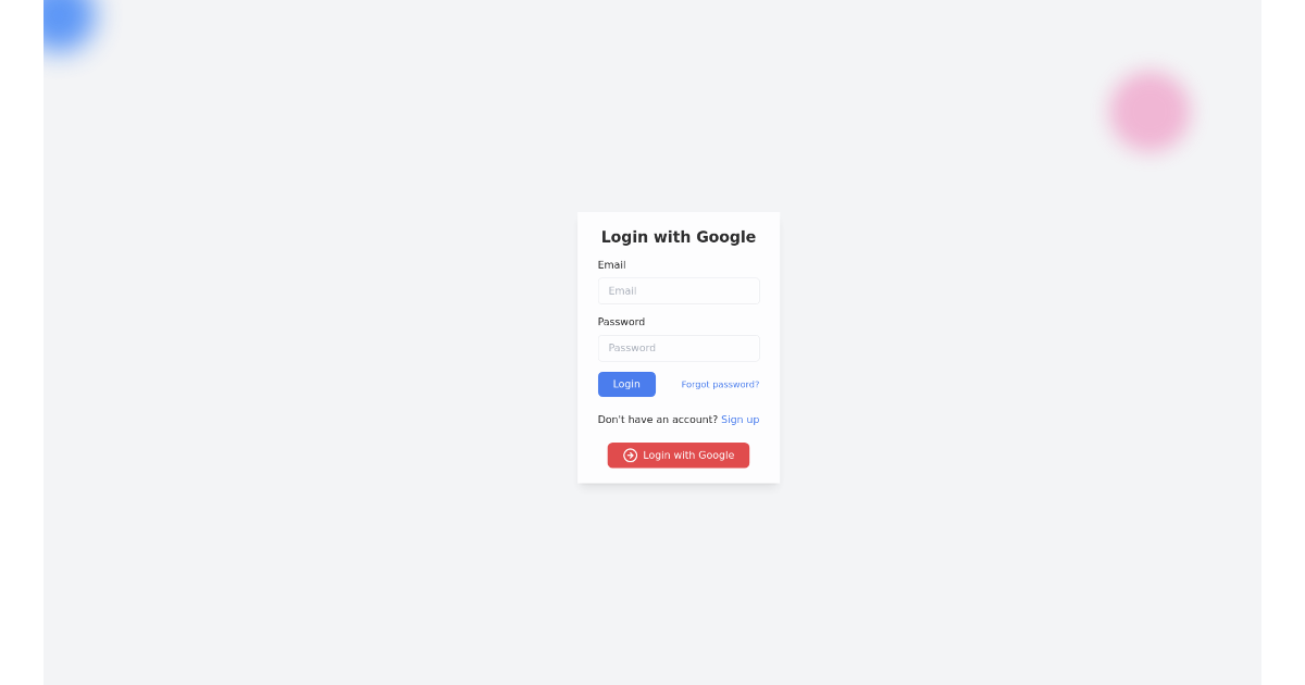 Google Sign in Button - Free React, Tailwind Component
