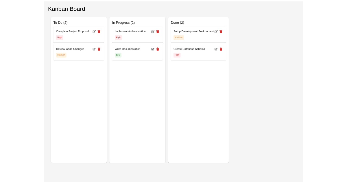 Kanban Container - Free React, Mui Component