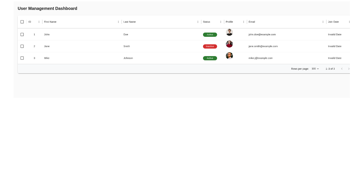 Styled Data Grid - Free React, Mui Component