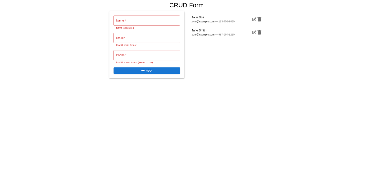 React CRUD Forms with MUI - Insert, Update, Delete