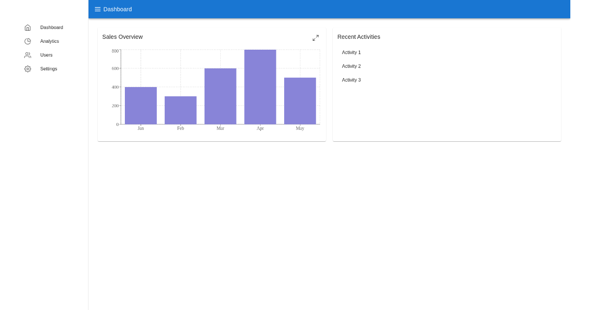 React MUI Dashboard with Collapsible Sidebar | Responsive UI Components